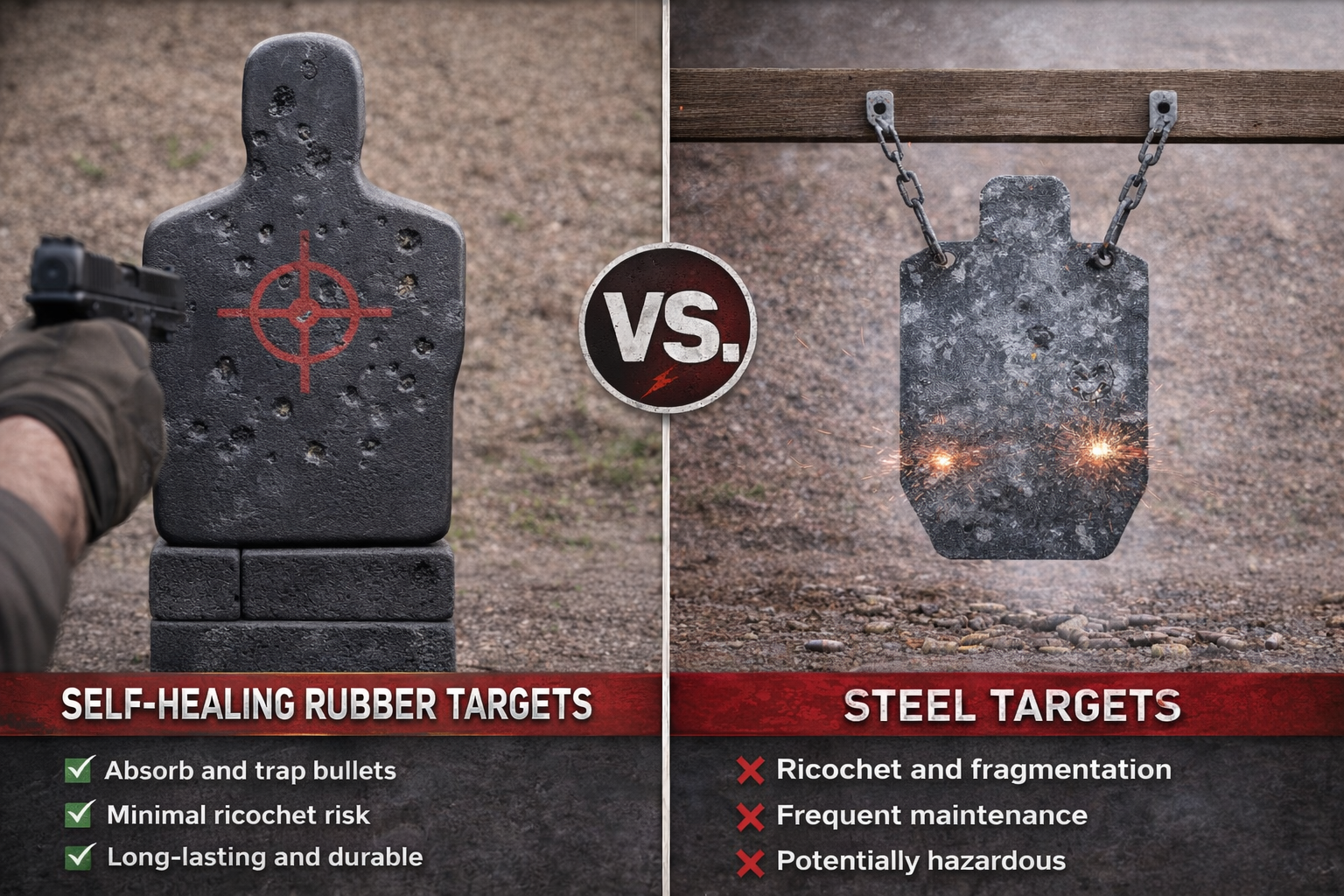 Self-Healing Rubber Targets vs Steel Targets | Fury Ballistic – Fury ...